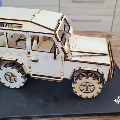 3D Wooden Puzzles Car DIY Model Kits Laser Cut Pattern, Cdr and Dxf ...