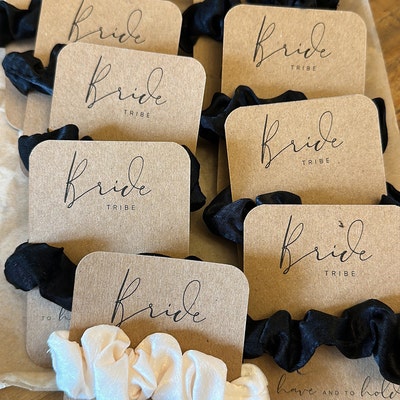 Hen Do Scrunchies Bride Tribe Favours Black Theme Hen Do I Do Crew ...