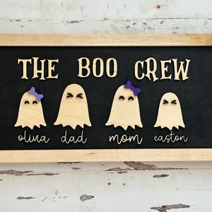 Halloween Ghost Family Sign SVG, Cute Ghosts Svg, Halloween Sign Svg ...