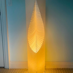 Leaf Floor Lamp 107 Cm 3'6 on Wire Stand, Handmade Modern Living Room ...