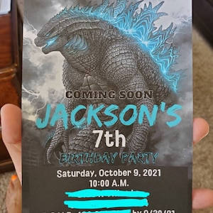 Godzilla Welcome Sign Godzilla Birthday King of Monsters | Etsy