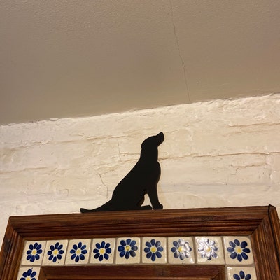 Black Labrador Door Topper Handmade Sitting on Top of Door Frame 3mm ...