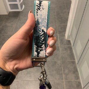 Winter Evergreen Tree Key Fob 2 Sizes 3 Colors | Etsy