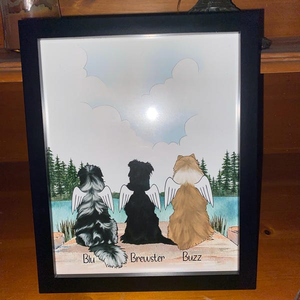 Personalized Dog Gift, Pet Portrait, Dog Lover Gift, Dog Illustration ...