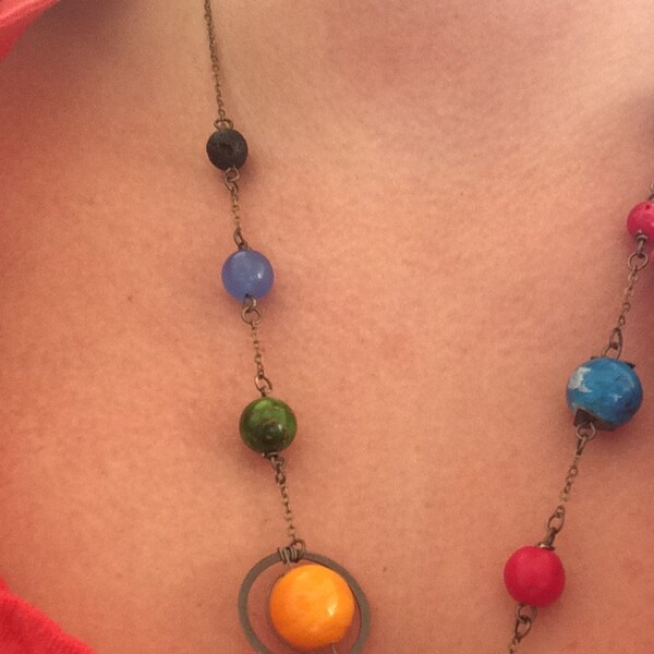 Planet Necklace Planets Jewelry Galaxy Necklace, Galaxy Jewelry Solar ...
