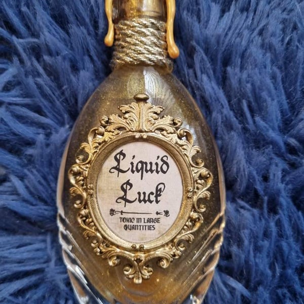 Liquid Luck Potion Magic Apothecary Herbology Glass Bottle Prop - Etsy