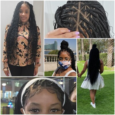 Braided Wig, Triangle Box Braids. Colour Black. 30inches. 13x6 Full ...
