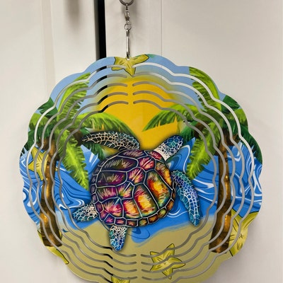 Summer Turtle Wind Spinner Png,sea Turtle Wind Spinner,animal Wind ...