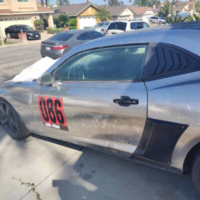 Race Car Number Plate Permanent Vinyl or Reusable Magnet Custom Driver ...