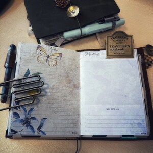 A6 Ring Month on 2 Pages Calendar Printable Ring Planner Insert PDF ...