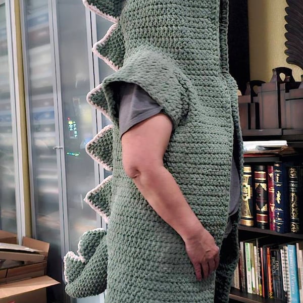 ADULT Dinosaur Vest Crochet Pattern | 2 Sizes: (xs-m) and (l-xxl ...