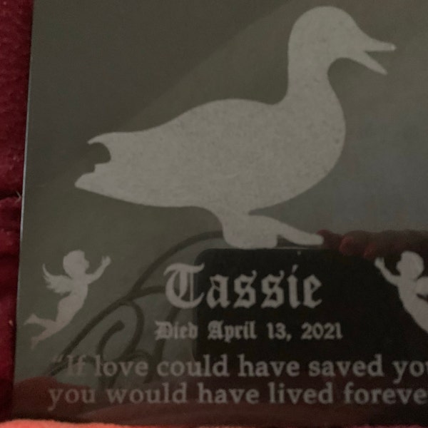 Custom Duck Goose Memorial Stone, Pet Tombstone for Duck Goose, Duck ...
