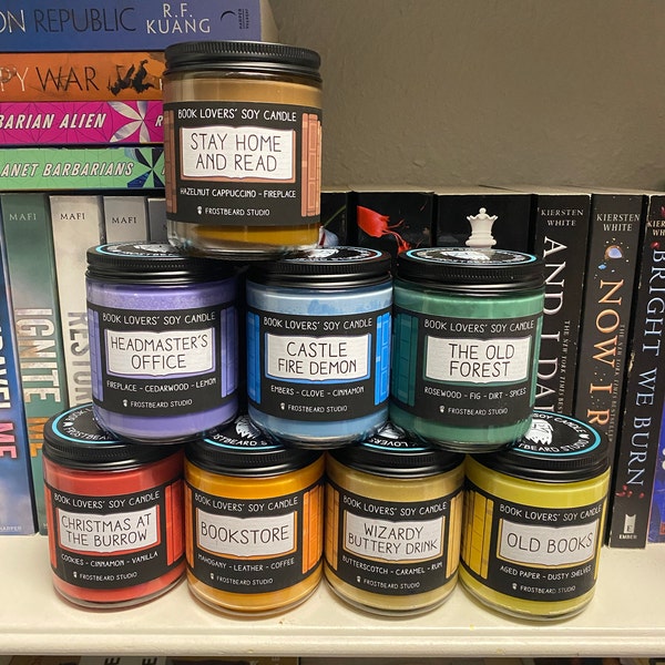 Stay Home and Read︱book Lover Candle︱book Candle Scent︱book Inspired ...