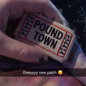 Pound Town Ticket Patch: Beige Embroidered Morale Patch - Etsy