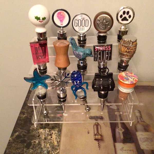 Wine Bottle Stopper Display Stand - Etsy