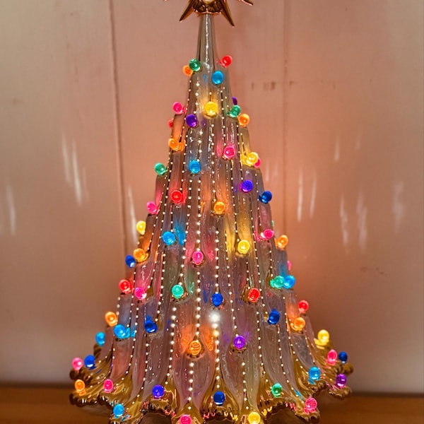 Handmade Lava Ceramic Christmas Tree With 22k Gold - Atlantic 314 - Etsy