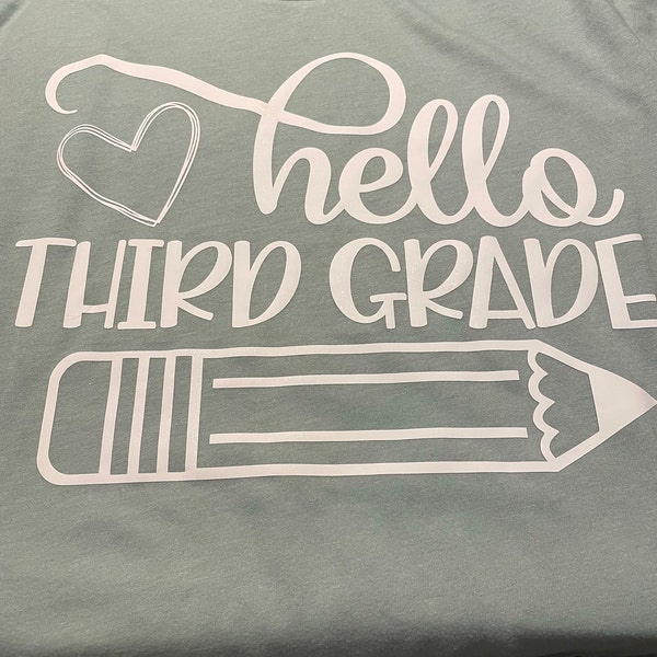 Back to School, 3rd Grade Svg, Hello Third Grade, School Svg, Teacher ...