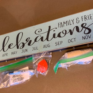 Family and Friends Celebrations Sign Family Birthday Board - Etsy