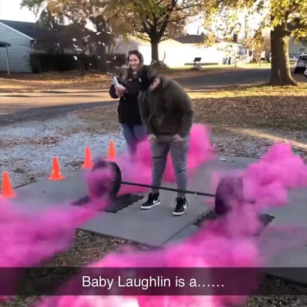 Lifting Gender Reveal! Gym Gender Reveal! Fitness Gender Reveal! Simple ...