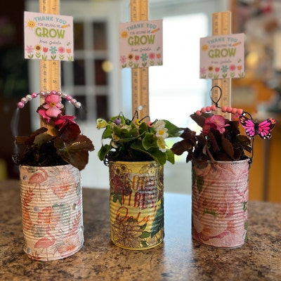 Thank You for Helping Me GROW, Teacher Appreciation Gift Tag, Cactus ...