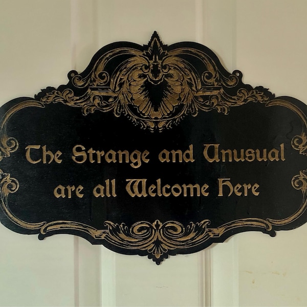 Victorian Wood Engraved Wall Art, Gothic Decor, Door Sign - Etsy
