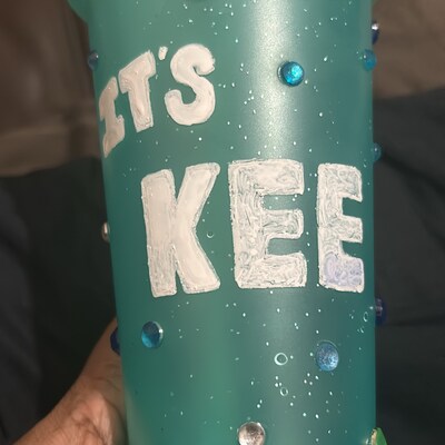 Custom Bling Glass Can, Bedazzled Glass Can With Lid and Straw ...