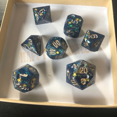 Moon and Stars DND Dice Set for Dungeons and Dragons Table Top RPGS ...