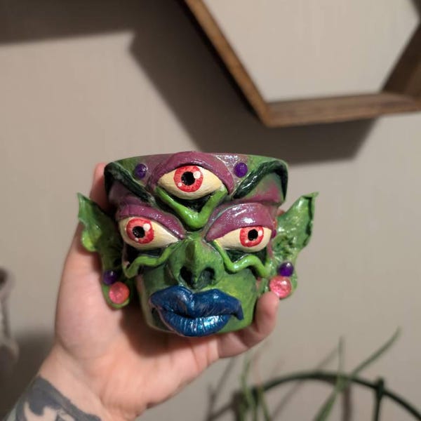 Cyclops Monster Couple Tube Containers, Set of 2, Formal Dressed ...