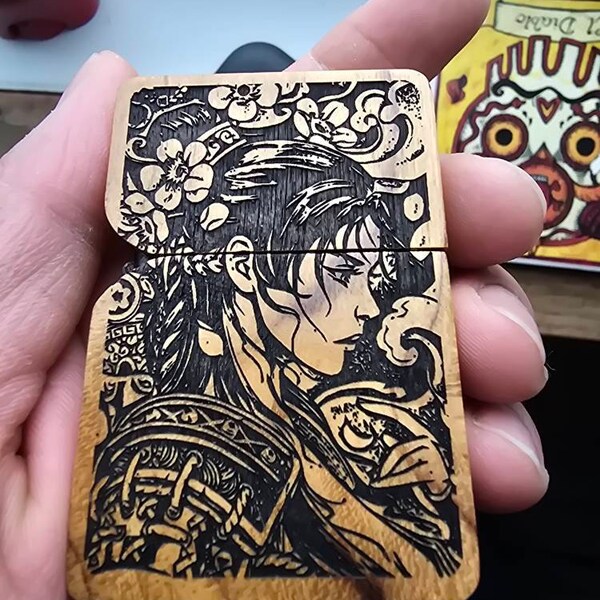 Lara Croft Tomb Raider Java Teakwood Engraved Lighter - Etsy