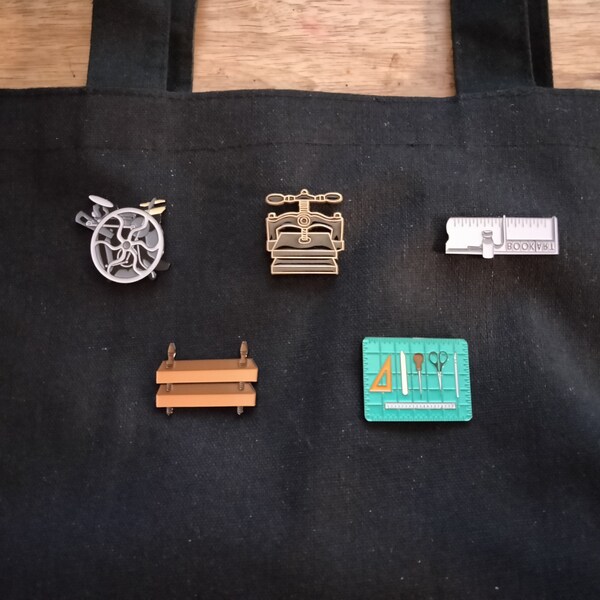 Bookbinding Tools Enamel Pin for Book Artists - Etsy