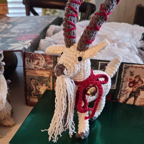 Yule Goat Crochet Plush Ornament Krampus Julbock Traditional ...