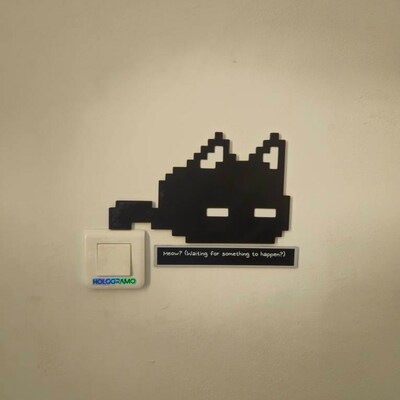 3D Printed Poster Mewo From Omori / Wall Art / Plastic 25cm - Etsy