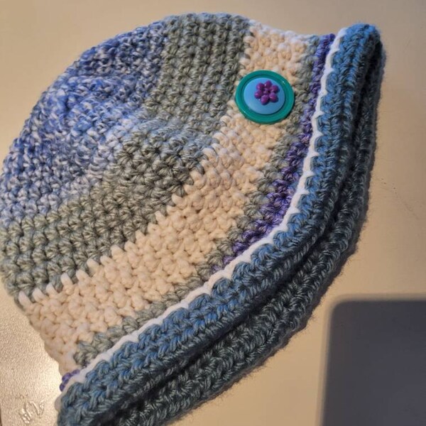 Child's Crocheted Character Watch Cap in Orange/yellow/white - Etsy