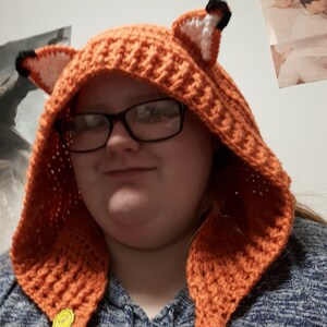 Fox Hood, Festival Hoods, Fox Cosplay, Cosplay Hood, Crochet Fox Hat ...