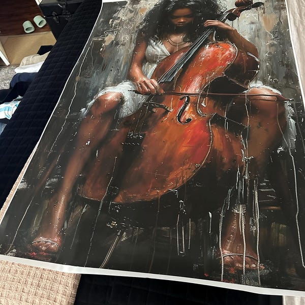 Abstract Violin Symphony - Modern Expressionist Violin Canvas Art ...