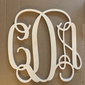 Painted Wooden Monogram Wall Hanging Monogram nursery Monogram Wedding ...