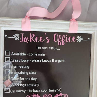 Office Message Board Signunavailable Signnot Here Door - Etsy