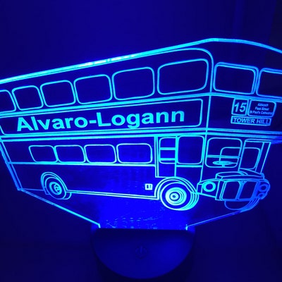 London Bus Night Light Personalised Routemaster Night Lamp London Bus ...