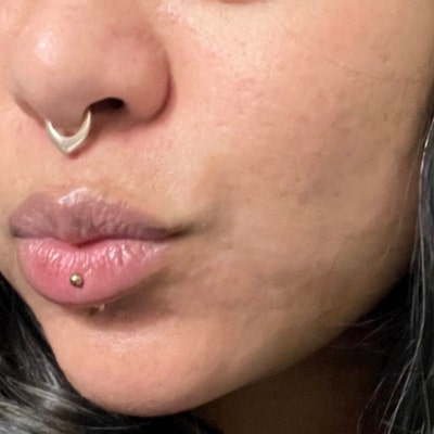 Gold Septum Clicker Ring, Nose Piercing, 18/16g Septum Jewelry, Small ...