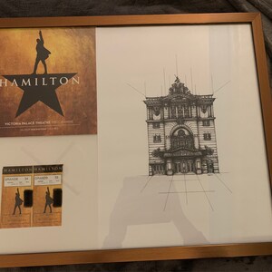 Hamilton the Musical, Victoria Palace, London West End, Hand-drawn ART ...