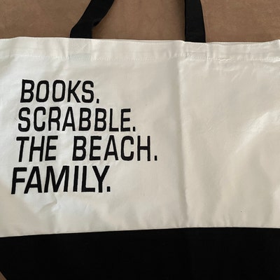 Favorite Things Embroidered Tote Bag, Canvas Tote, Four Things Bag ...