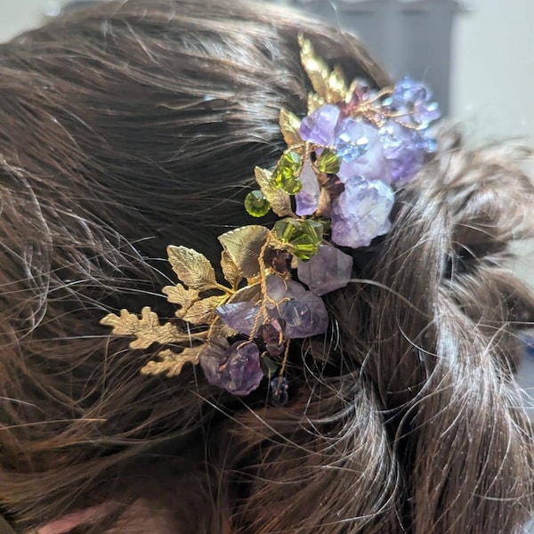Seashell Vine Comb White Mermaid Bride Gold Floating Headpiece ...