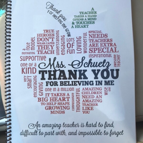 Special Needs Teacher Appreciation Gift. Personalized Teacher Thank You ...
