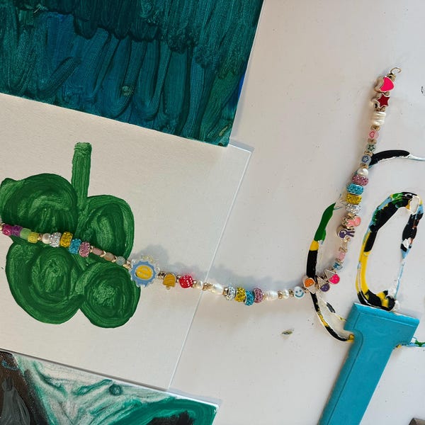 Everyayy “skateboard P" Chain (pearled) - Etsy