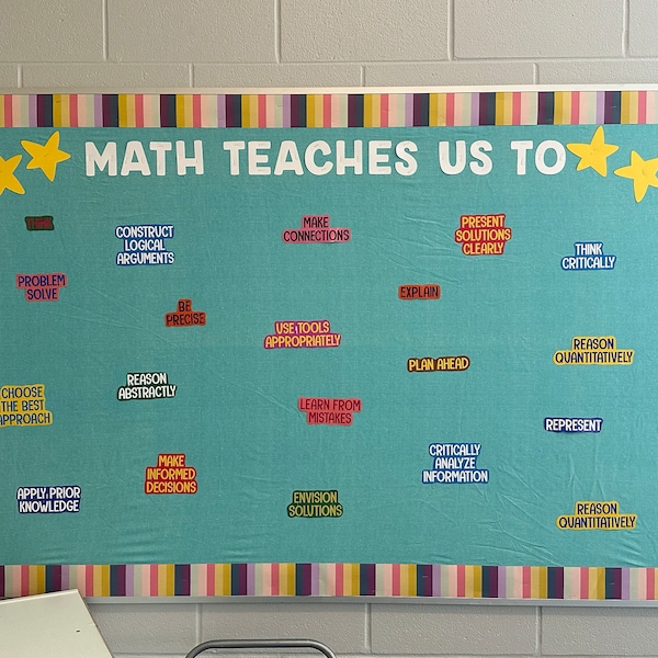 MATH Teaches Us Bulletin Board Kit: Classroom Decoration - Etsy