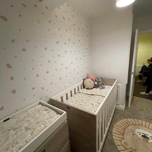 Boho Style Dalmatian Spot Wall Sticker Decals Polka Dot CARAMEL ...