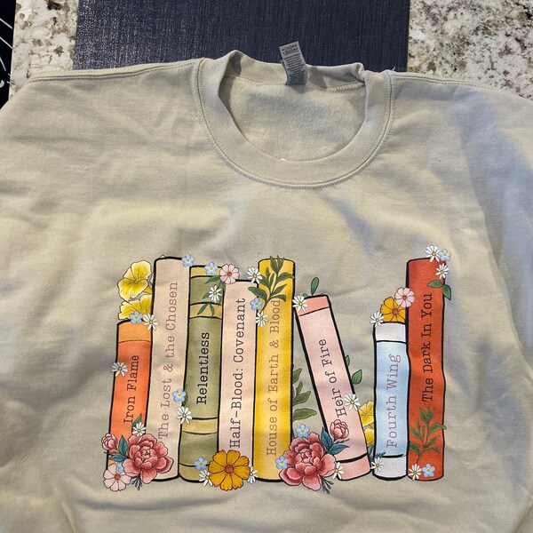 Custom Bookshelf Sweatshirt, Personalized Book Crewneck, Book ...