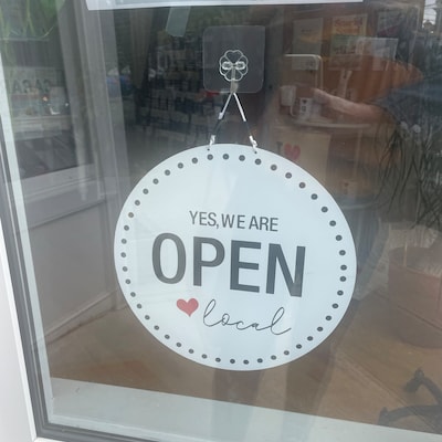 Double Sided Open With Loveheart Local, Unique Open Closed Sign.funny ...
