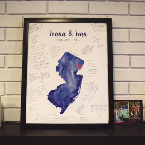 State Guestbook - Custom Wedding Guest Book With Your Choice of State ...