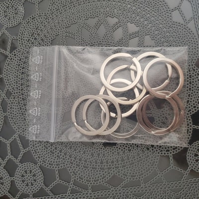 Key Rings With a Silver Color and Set of 20, Diam. 25 Mm - Etsy